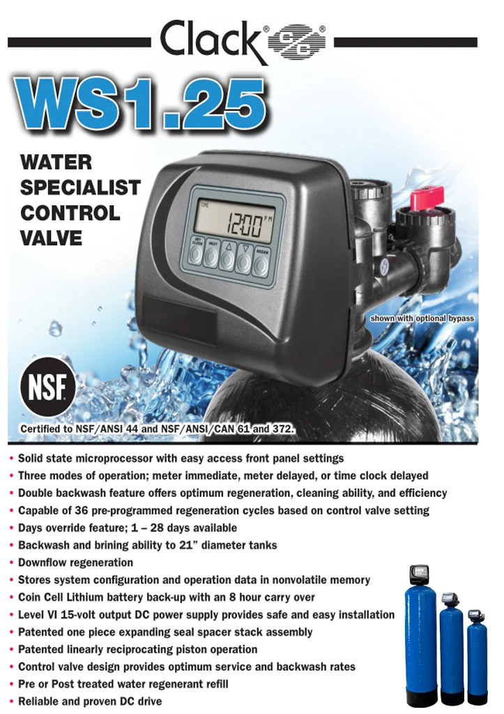 Central Water Filter Clack The American – ARTEC WATER TECHNOLOGY