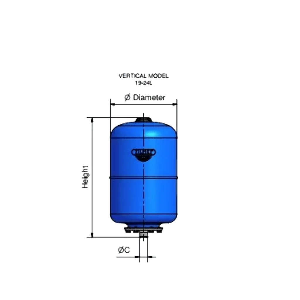 Water tank pressure 24 liters – ARTEC WATER TECHNOLOGY